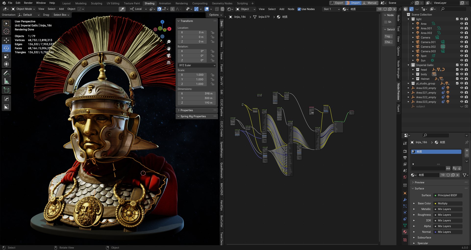 3D Ancient Roman Gaulish Legionary Centurion Bust Statue - TurboSquid ...