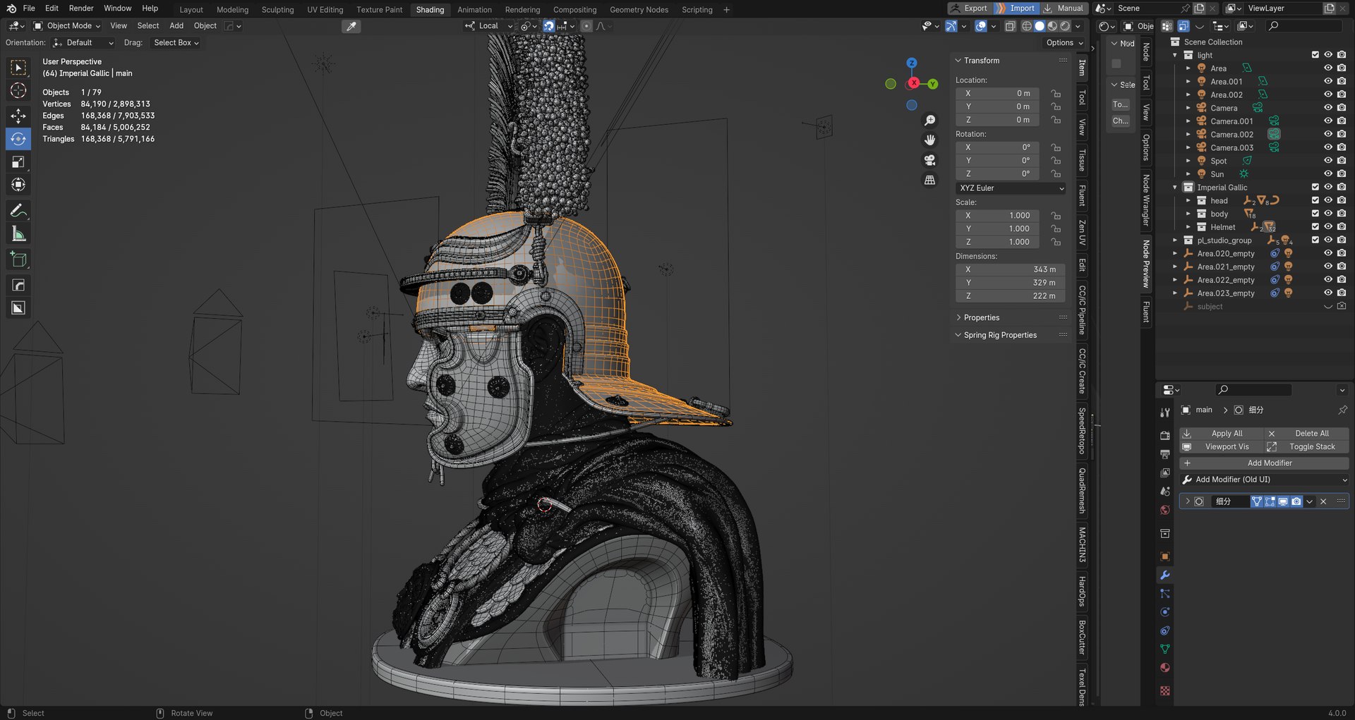 3D Ancient Roman Gaulish Legionary Centurion Bust Statue - TurboSquid ...