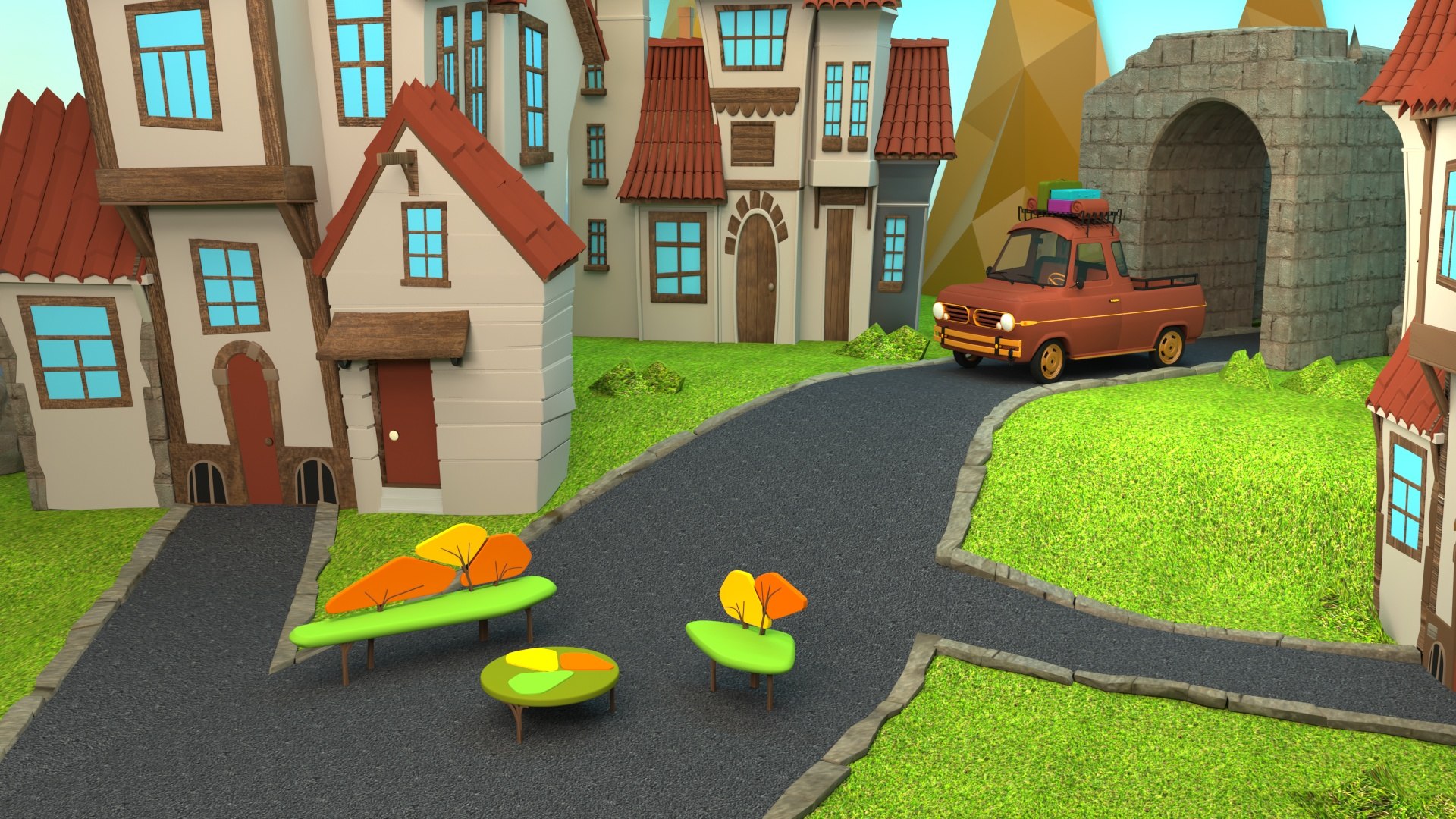 Cartoon Scene - Tv Studio - Miniature scene model - TurboSquid 1865132
