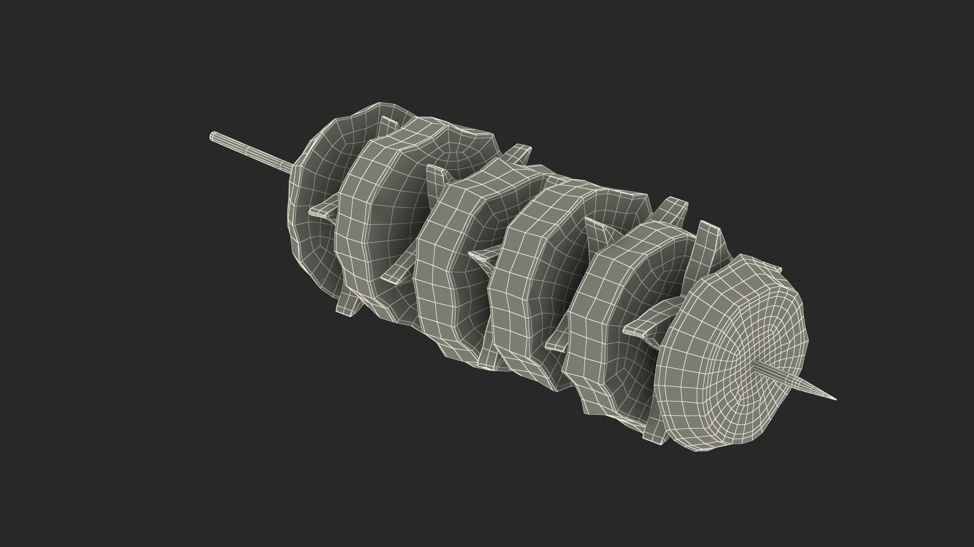 3D Kiwi On Wooden Skewer - TurboSquid 2381074