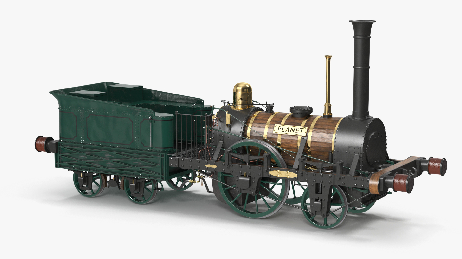 3D Locomotive Old Planet By Robert Stephenson 1830 Rigged - TurboSquid ...