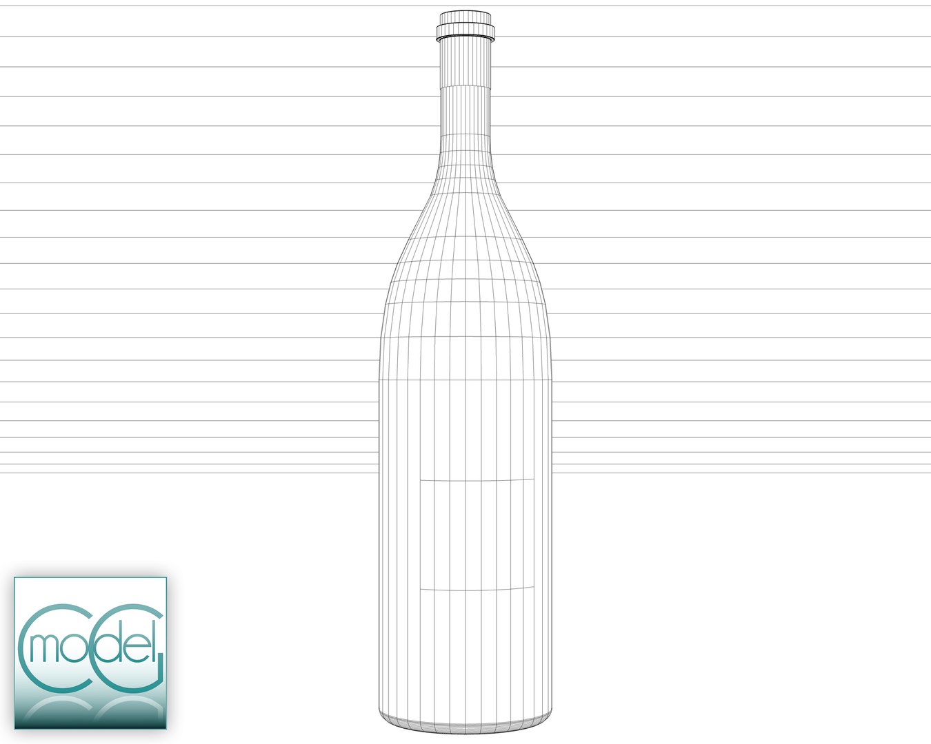 3d Bottles Wine Model