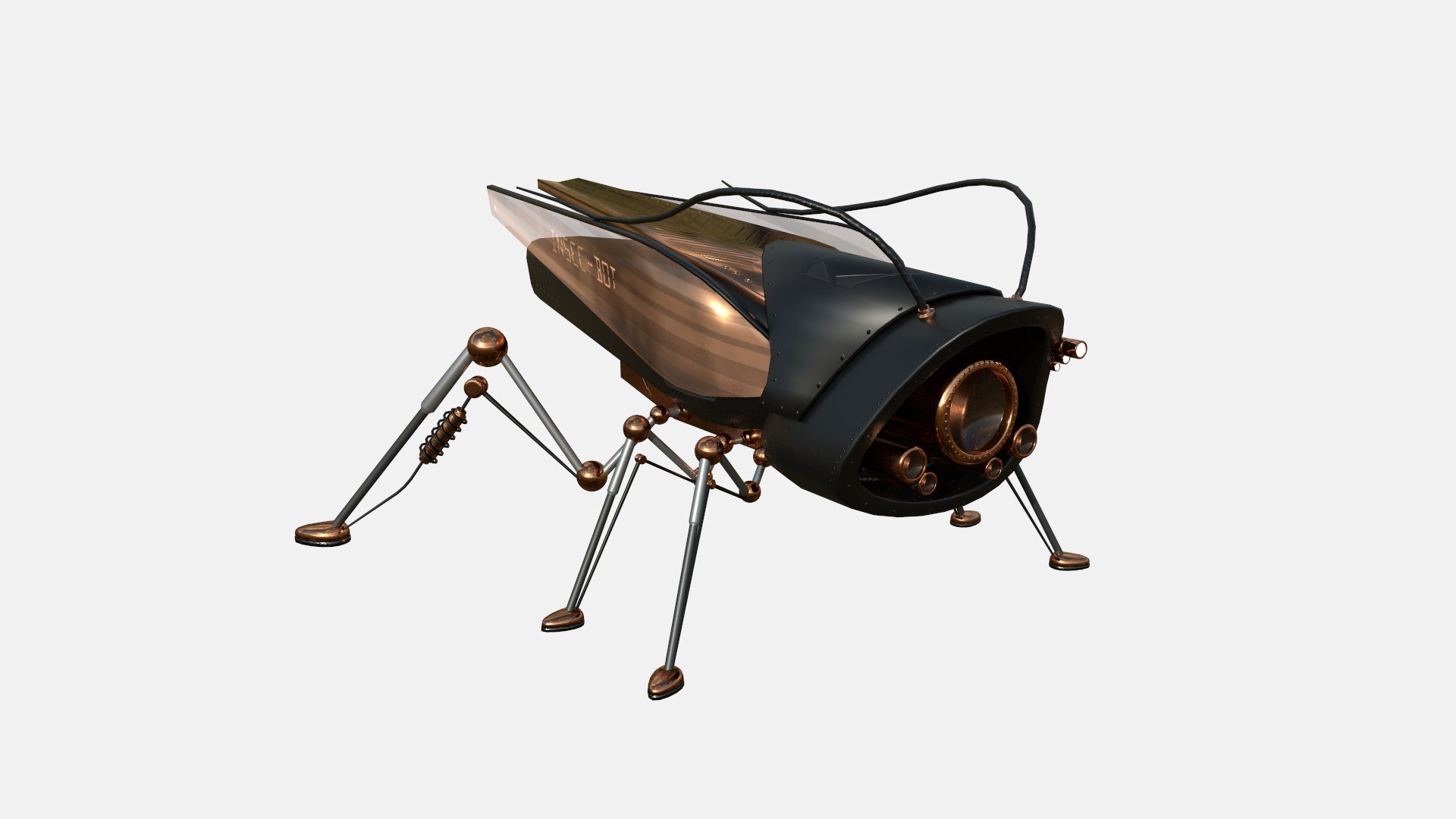 Insect Robot F08 Black Copper - SciFi Character Design 3D - TurboSquid ...