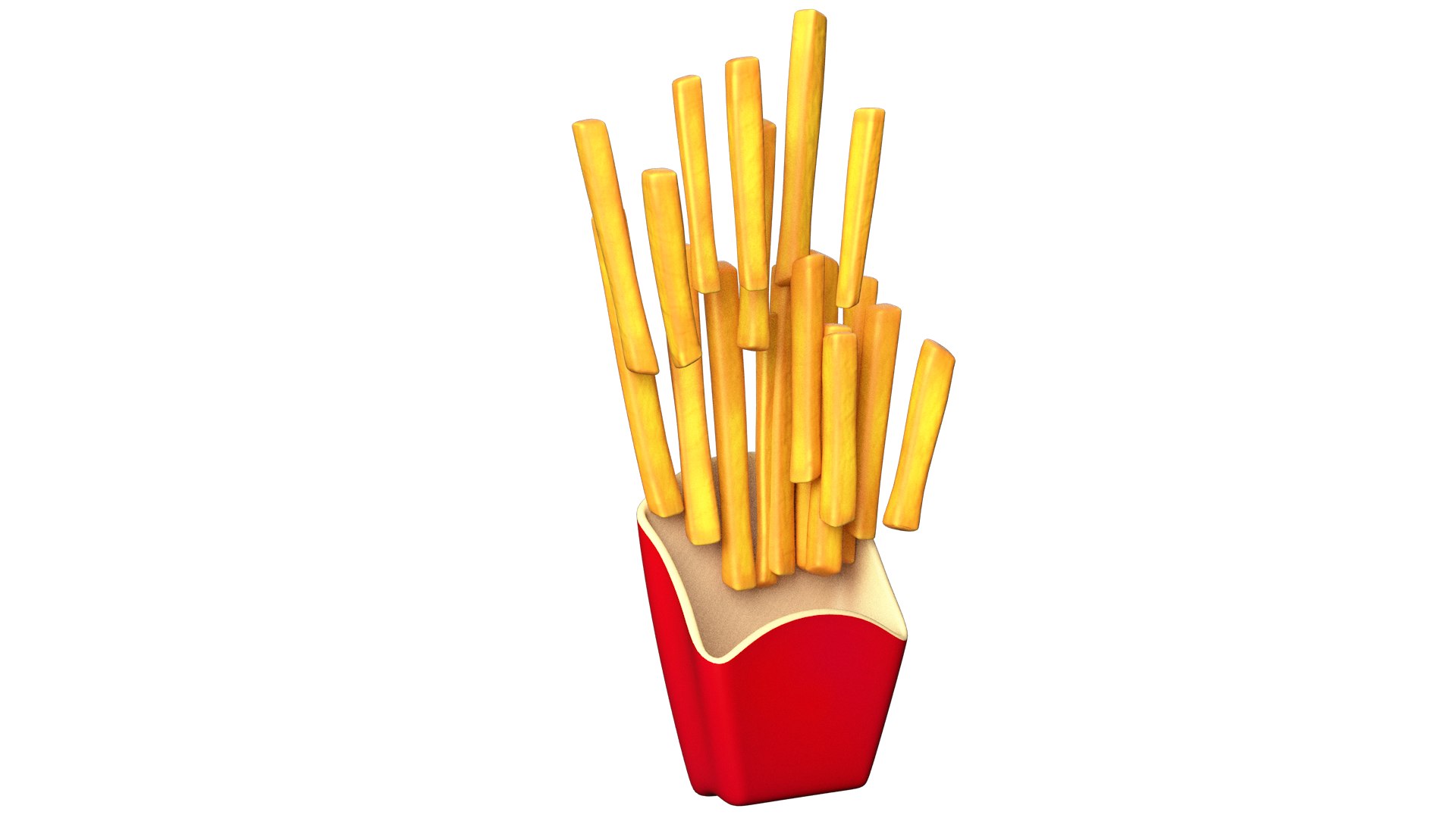 Cartoon Fries 3D - TurboSquid 2054675