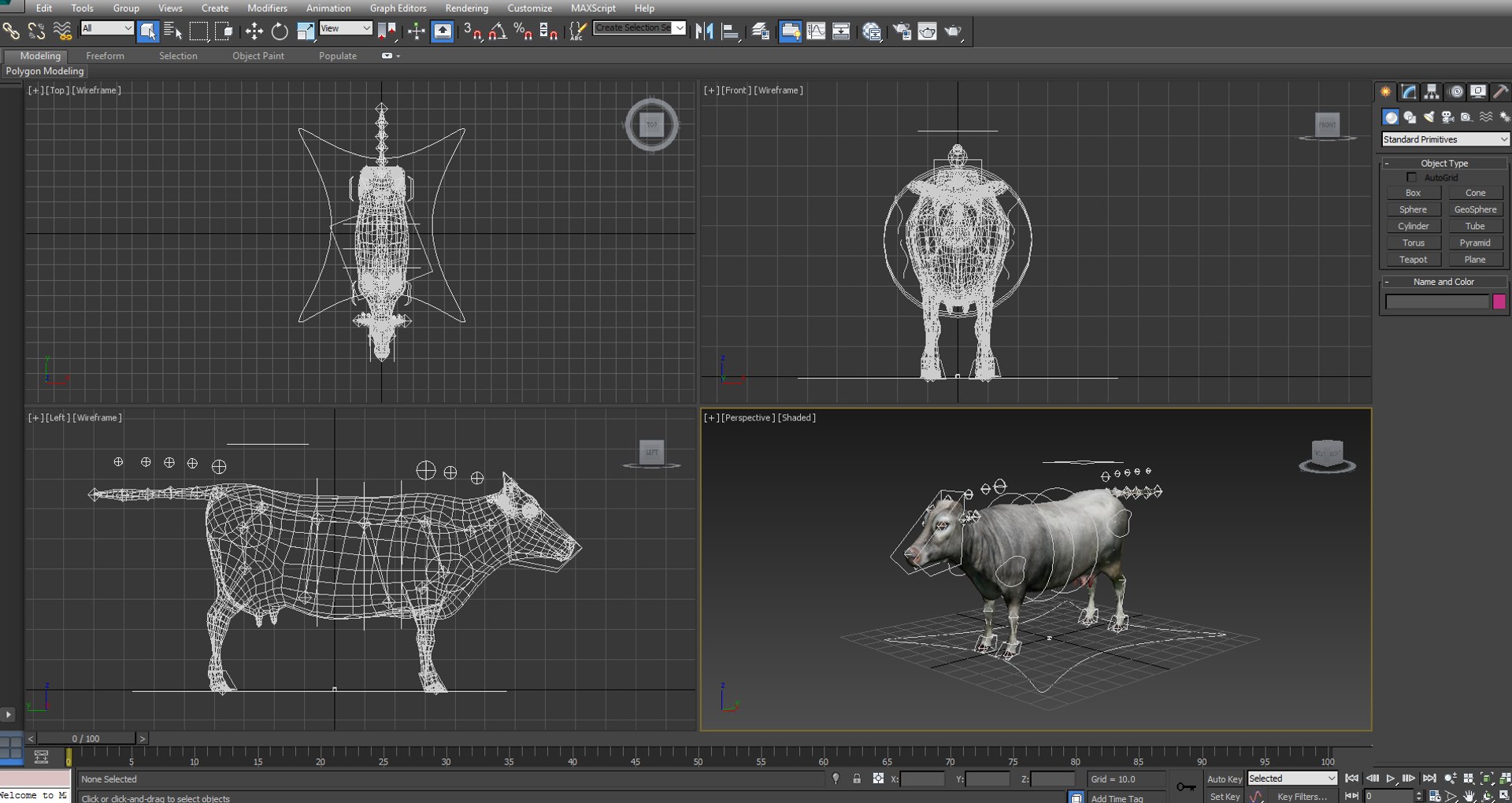 3D Cow Rigged Model - TurboSquid 1199586