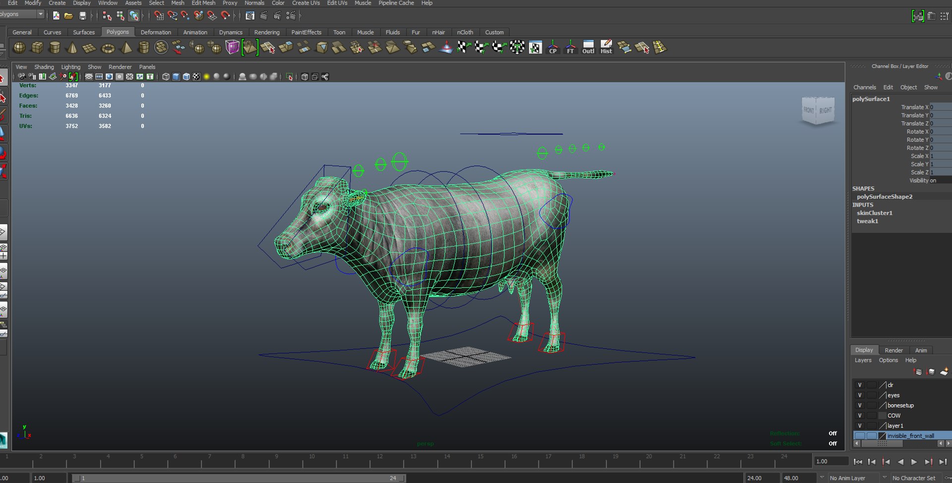 3D Cow Rigged Model - TurboSquid 1199586