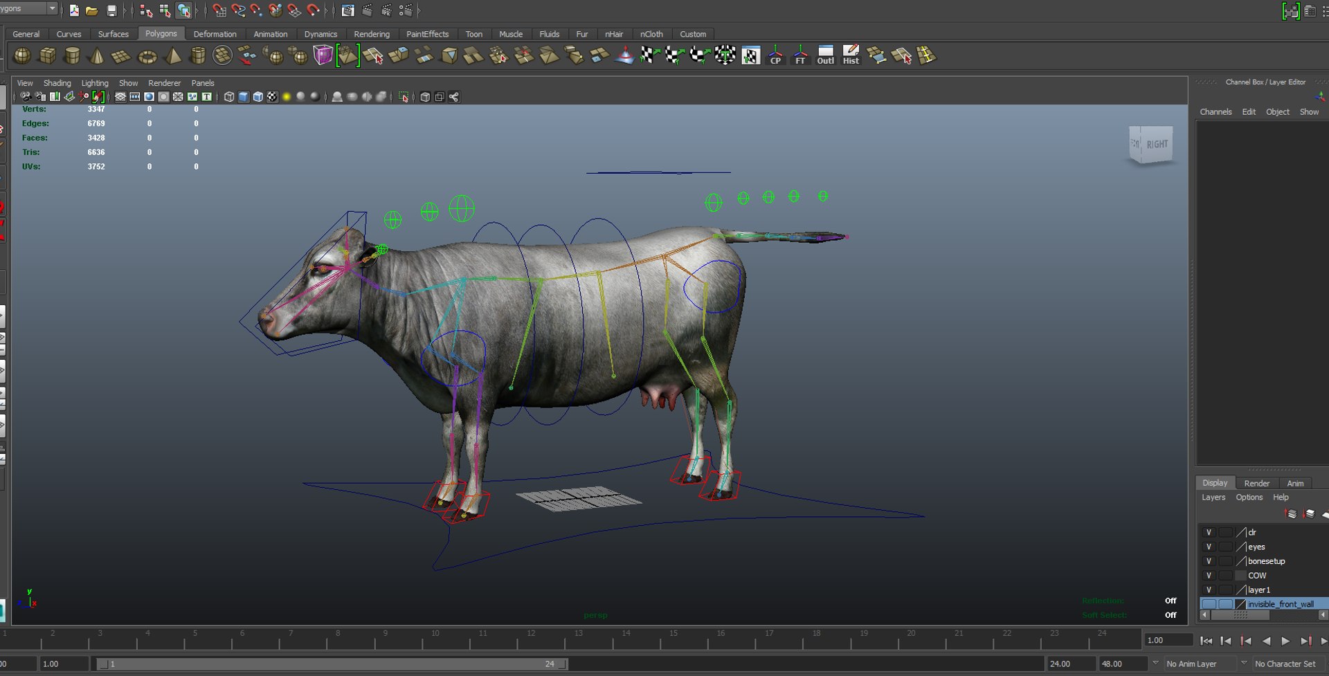 3D Cow Rigged Model - TurboSquid 1199586