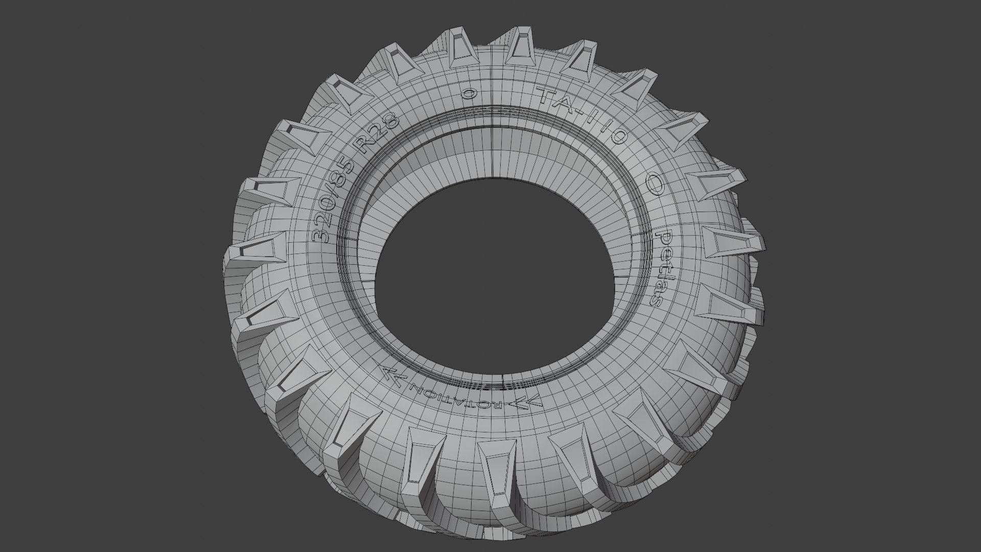 3D Tractor Tire Model - TurboSquid 1887448