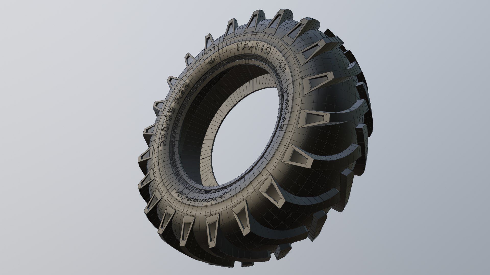 3D Tractor Tire Model - TurboSquid 1887448