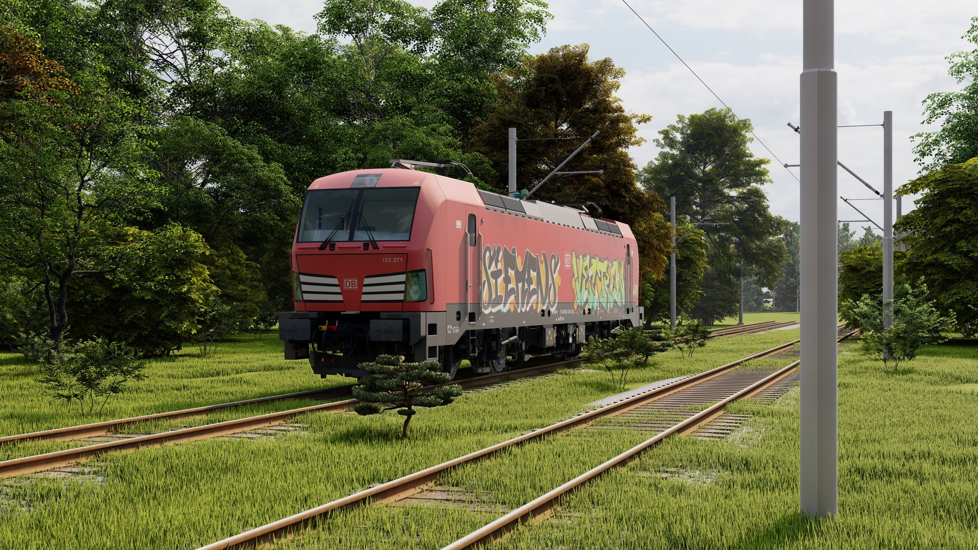 Siemens Vectron DB With Graffiti 3D - TurboSquid 2150269