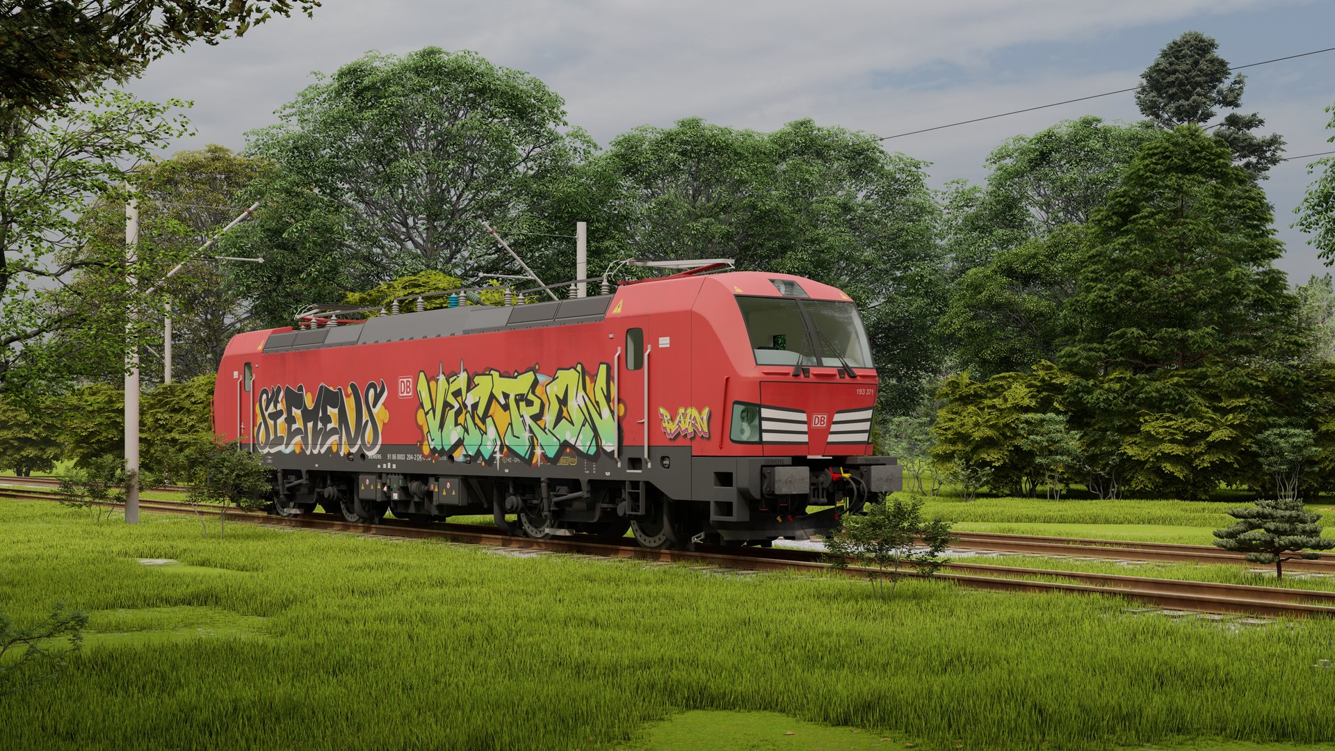 Siemens Vectron DB With Graffiti 3D - TurboSquid 2150269