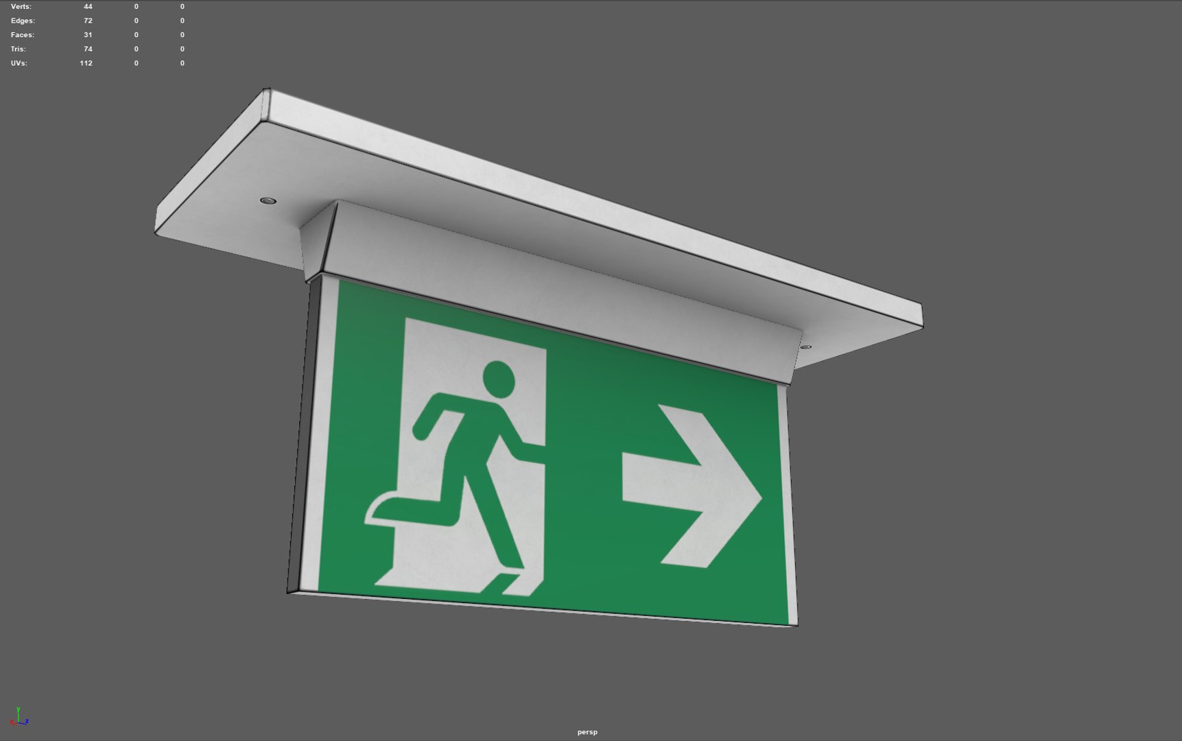 Exit Sign Model - TurboSquid 2147094