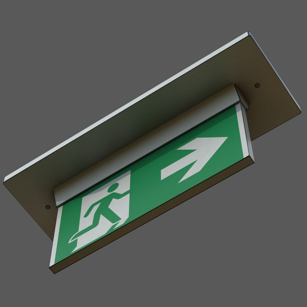 Exit Sign Model - TurboSquid 2147094