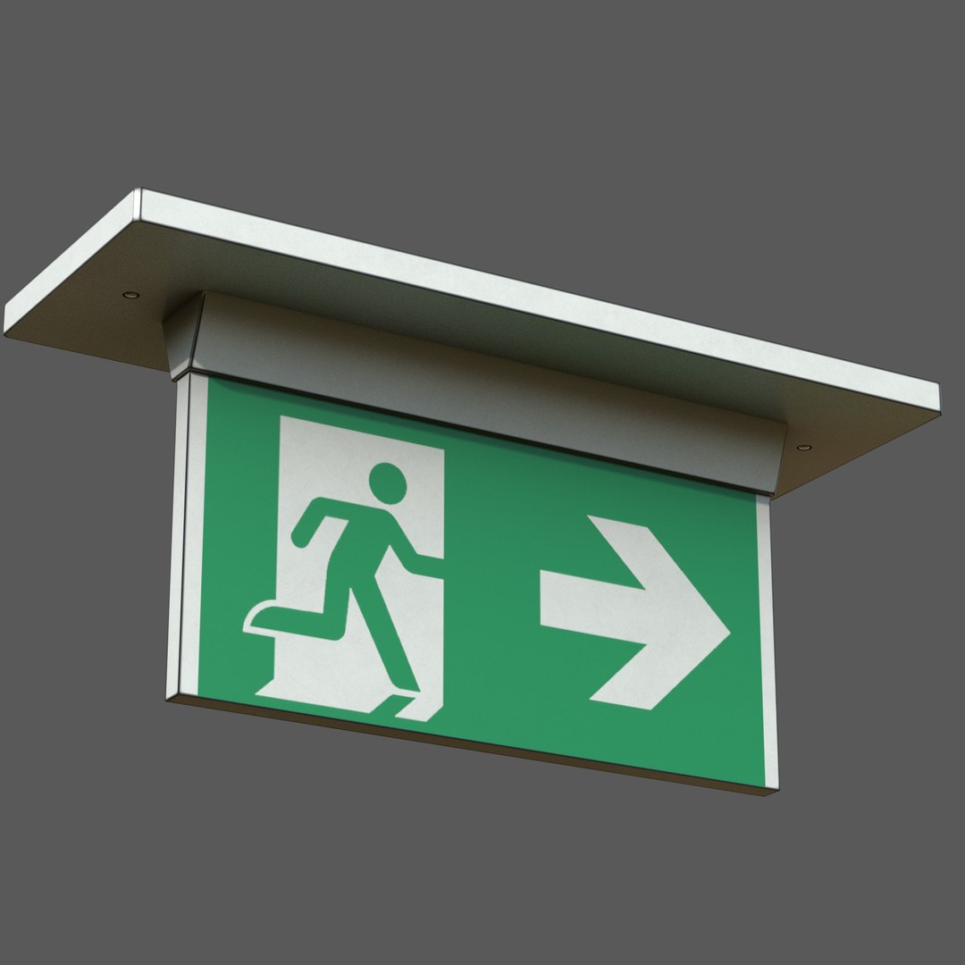 Exit Sign Model - TurboSquid 2147094