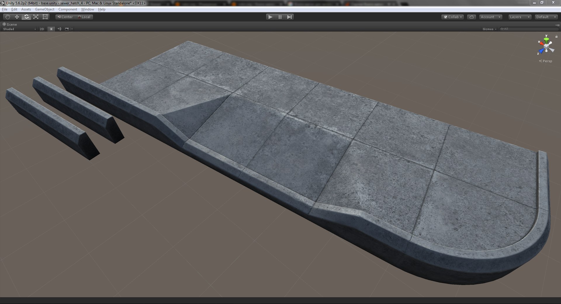 3D Modular Set Sidewalk Color Model - TurboSquid 1312454