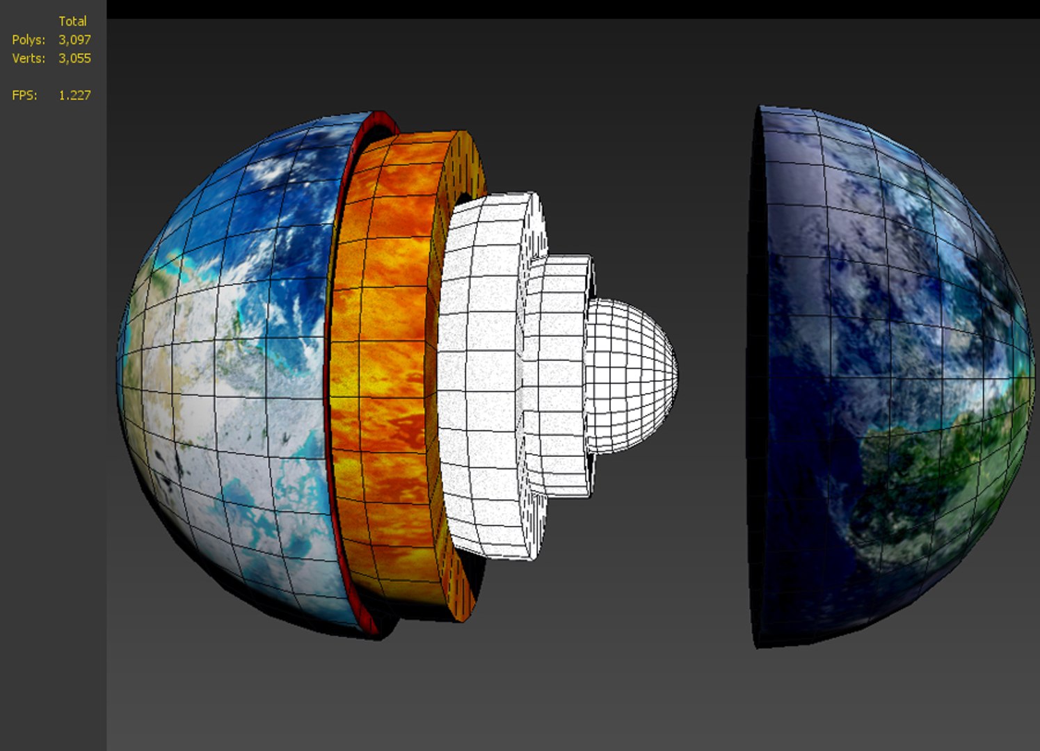 3D Crust Mantle Earth Profile Model - TurboSquid 1614442