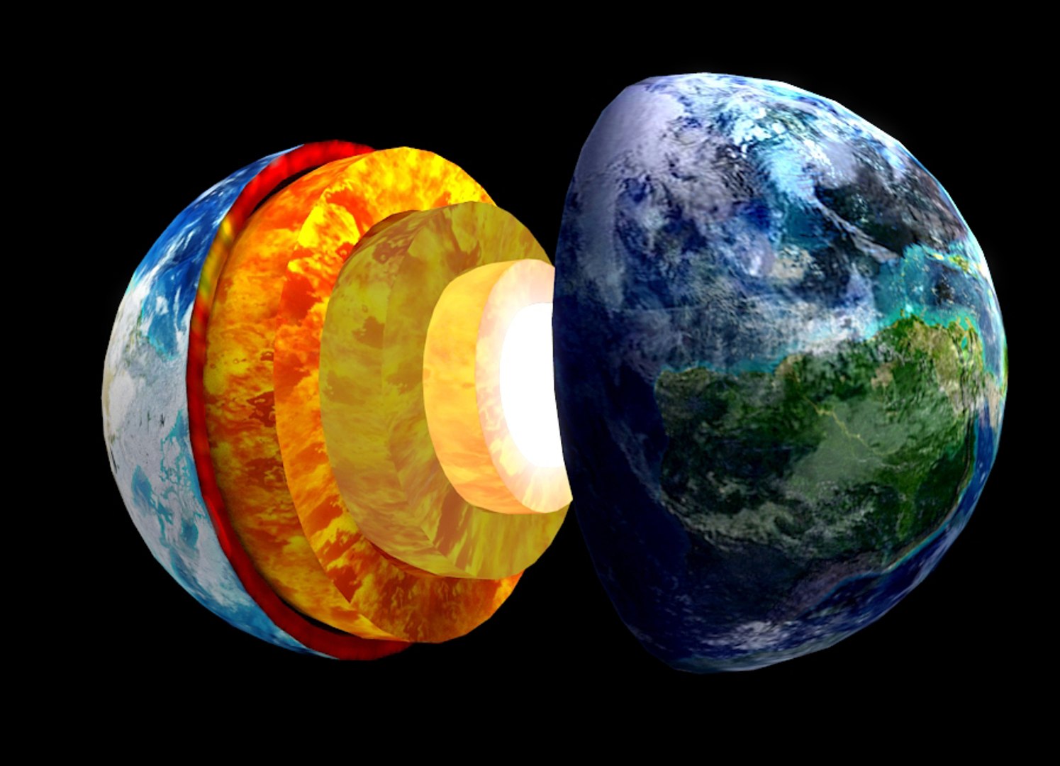 3D Crust Mantle Earth Profile Model - TurboSquid 1614442