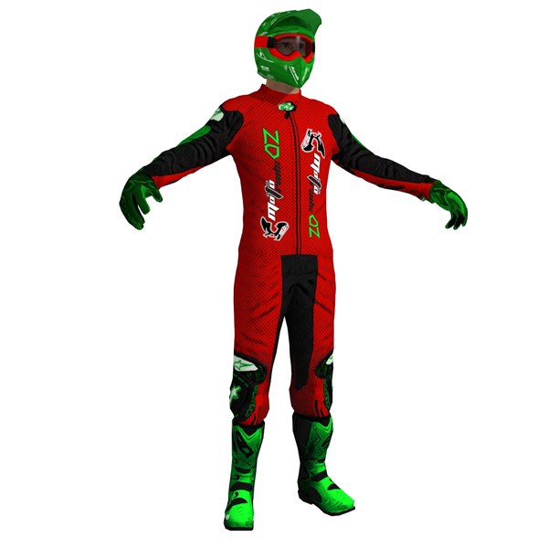 dirt bike rider 3d model