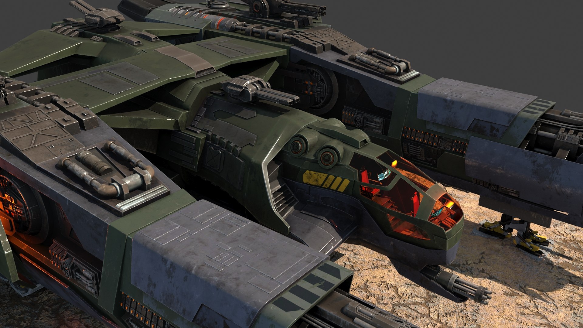 3D Dreadnaught Spaceship Model - TurboSquid 1942861