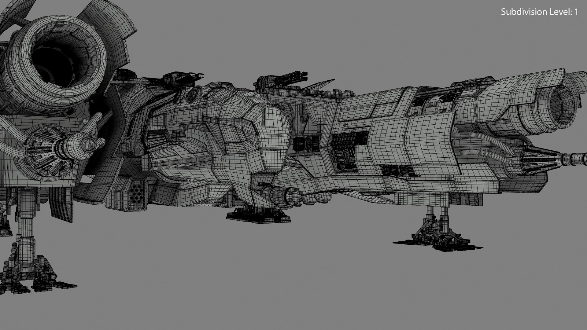 3D Dreadnaught Spaceship model - TurboSquid 1942861