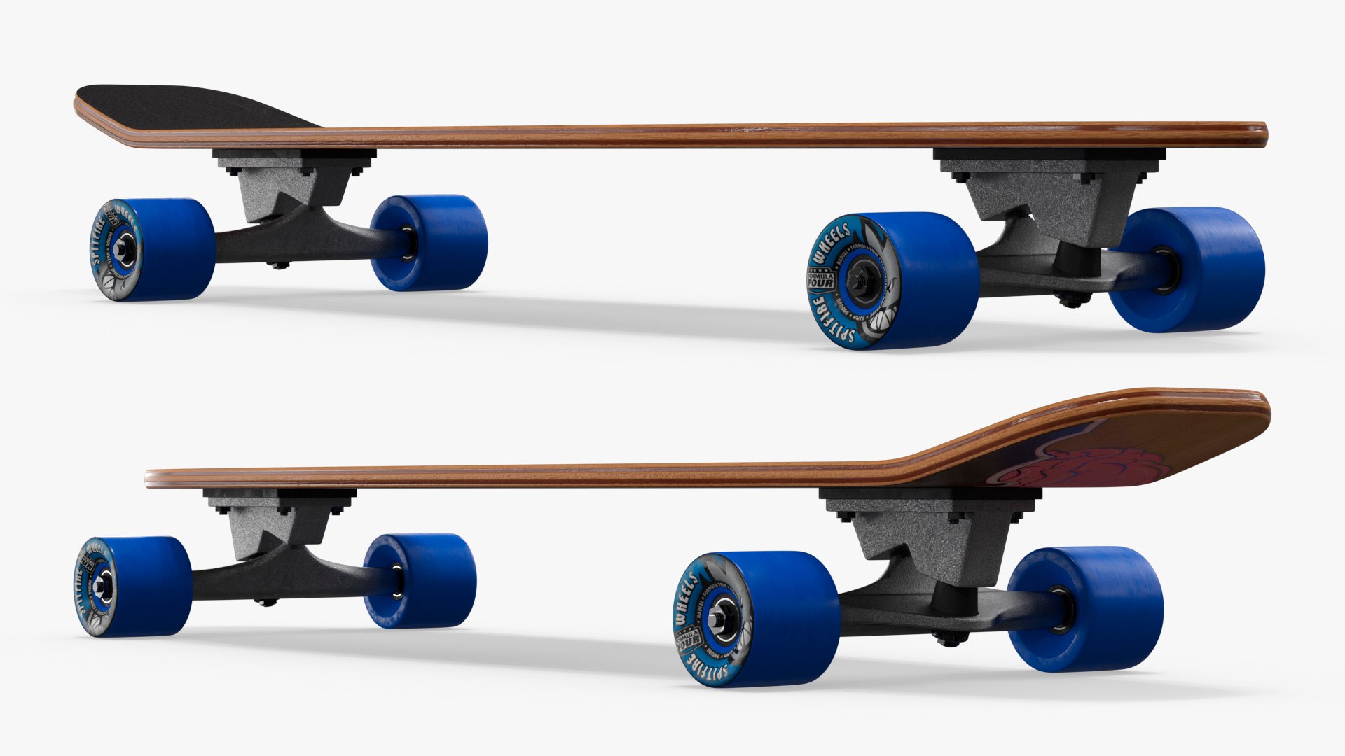 3D Cartoon Design Longboard Skateboard - TurboSquid 2408172