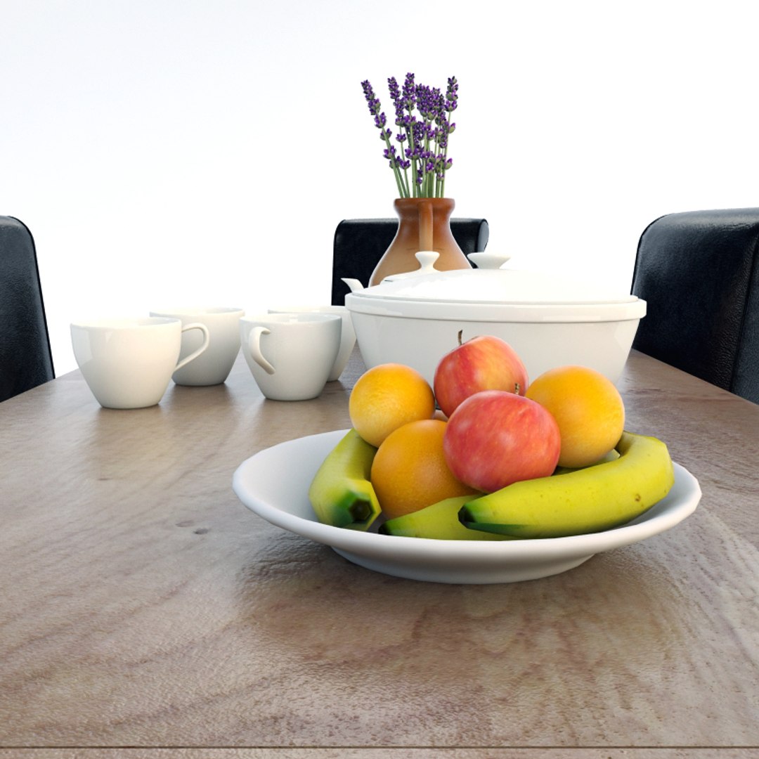 Table Scene 3d Model