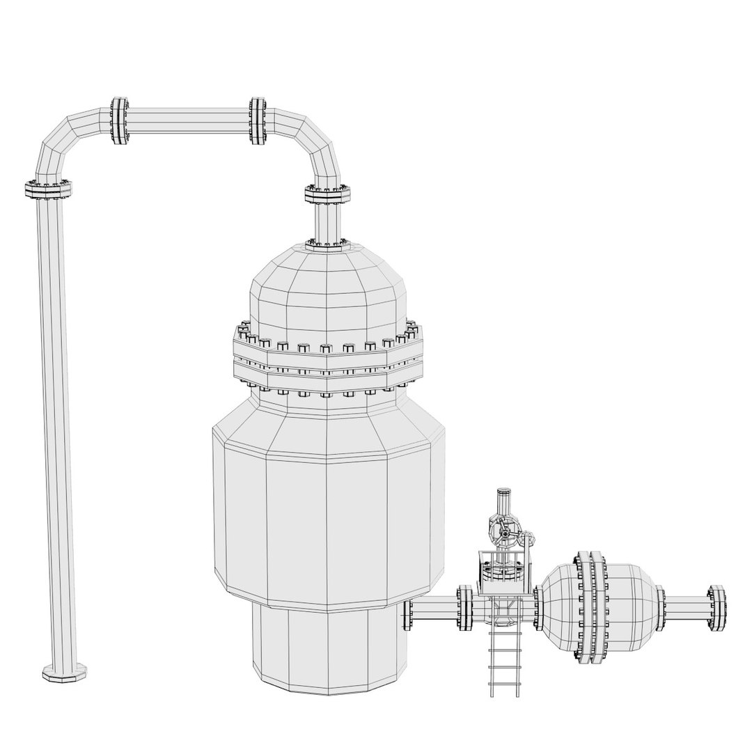 Vacuum Distillation Unit 3d 3ds
