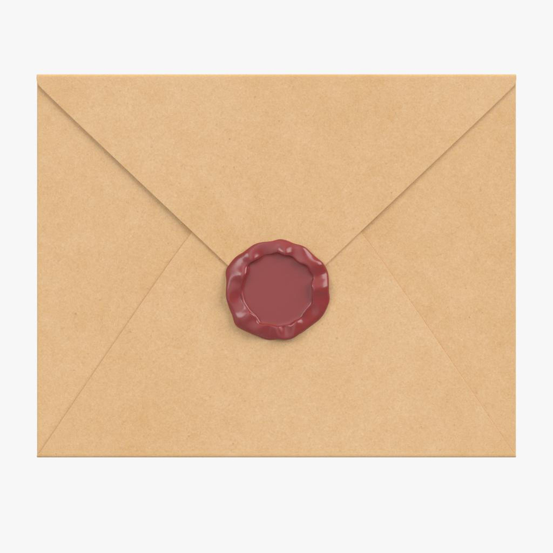 3D Closed Envelope Sealing Wax - TurboSquid 1370169