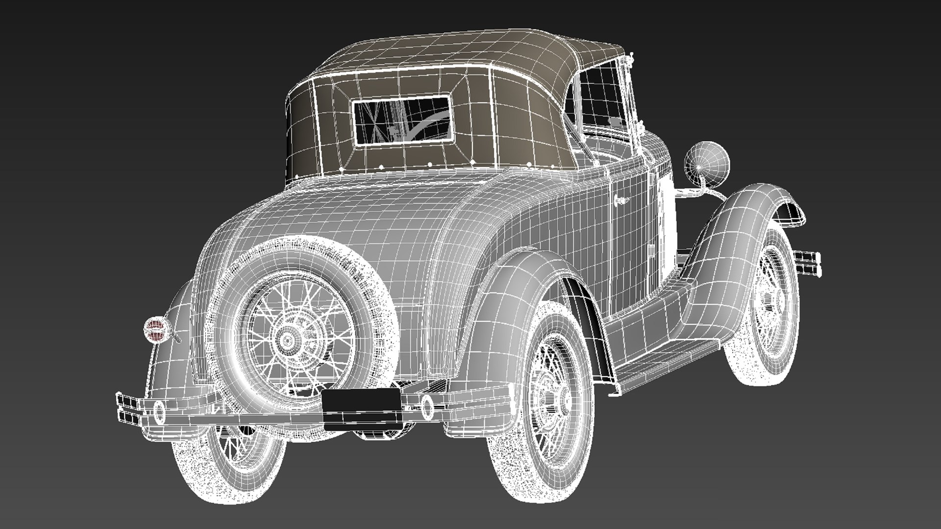 3d Model Classic Antique Roadster 1929