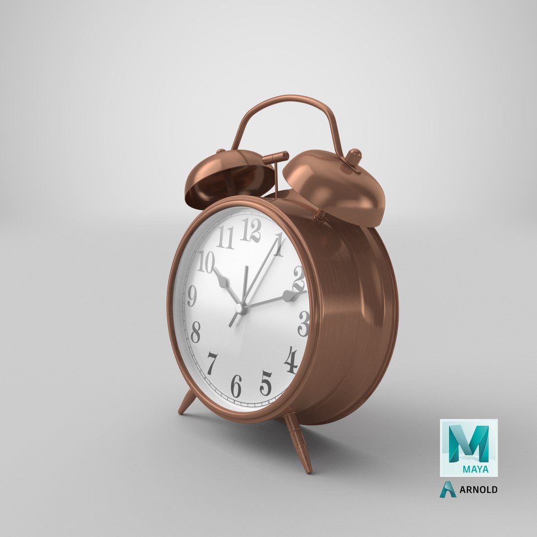 Retro Alarm Clock 05 3D model - TurboSquid 1948057