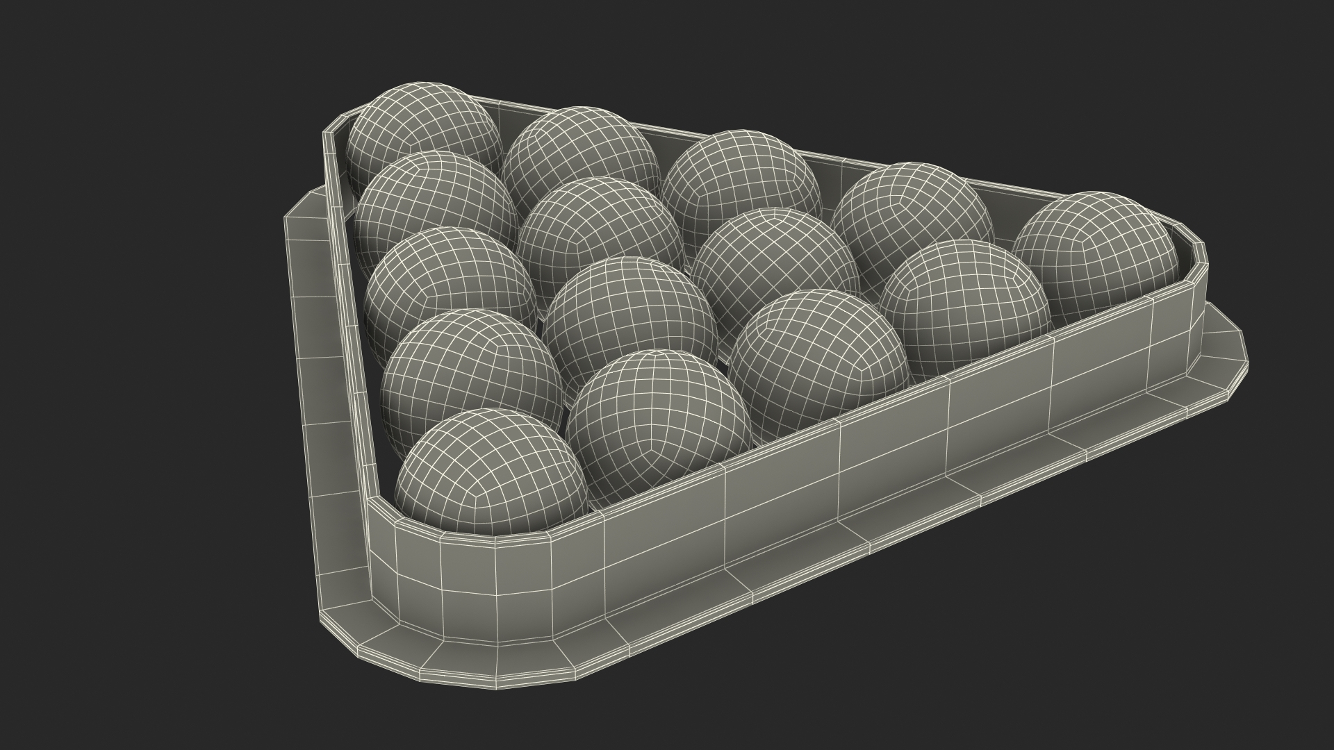 Billiard Balls Set In Triangle Rack 3D Model - TurboSquid 2250517