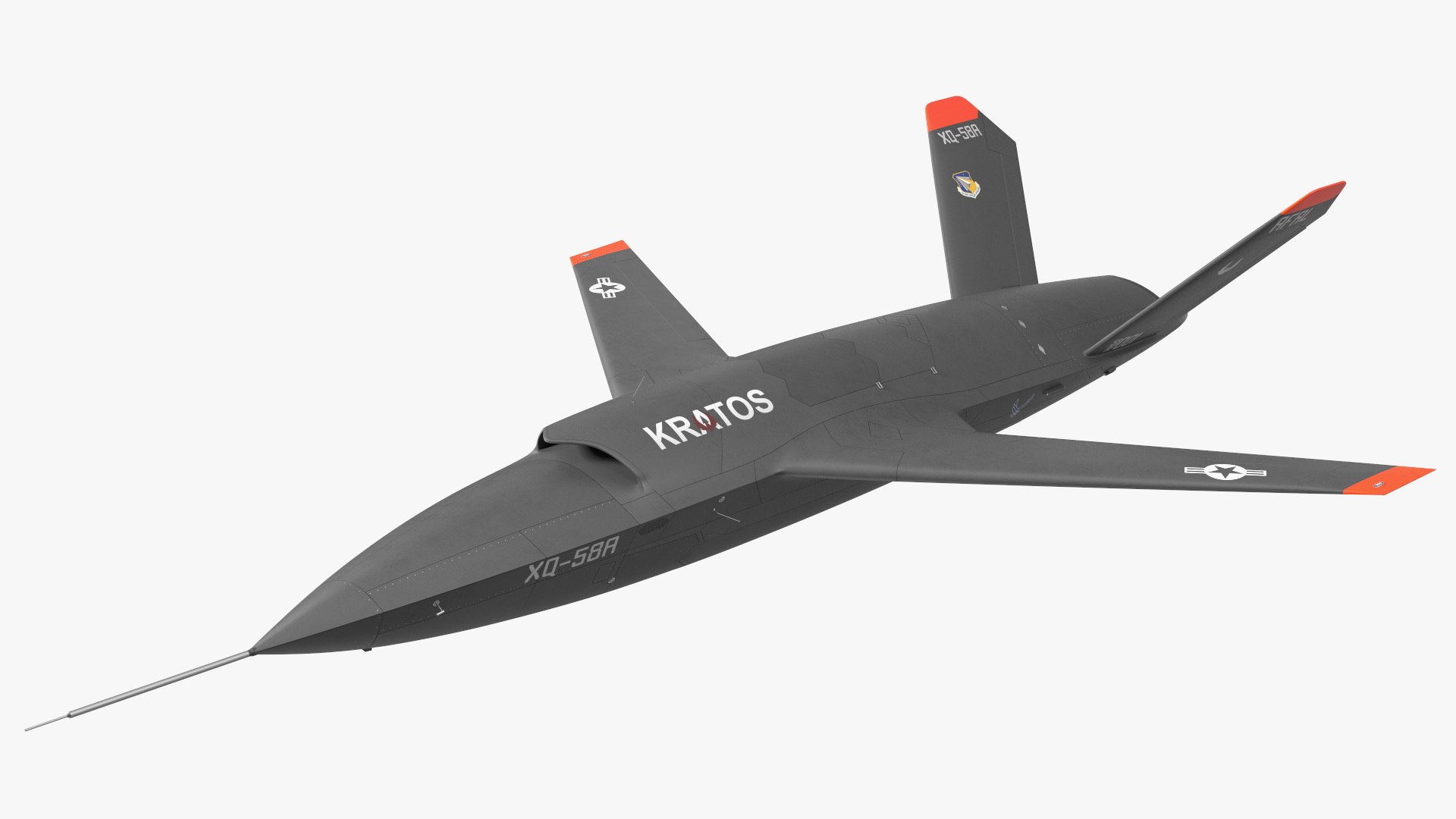 3D Valkyrie Kratos XQ-58 Combat Military Drone Rigged model ...