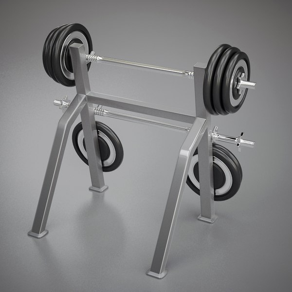3d model of weight set