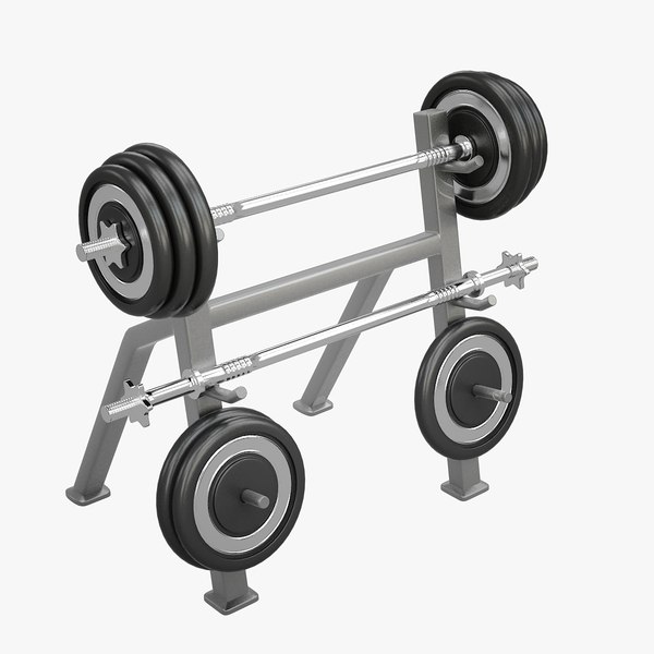 3d model of weight set