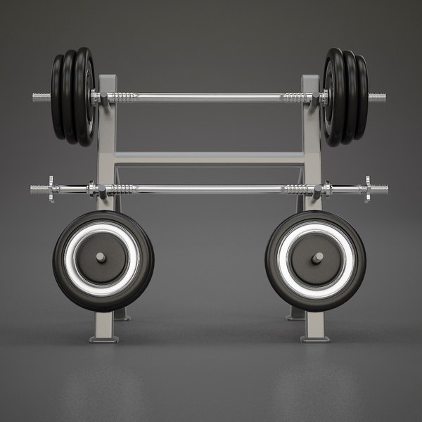3d model of weight set