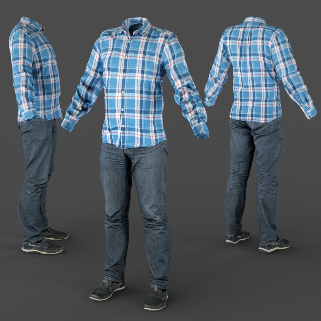 Male Clothing Outfit 3D Model - TurboSquid 1329845