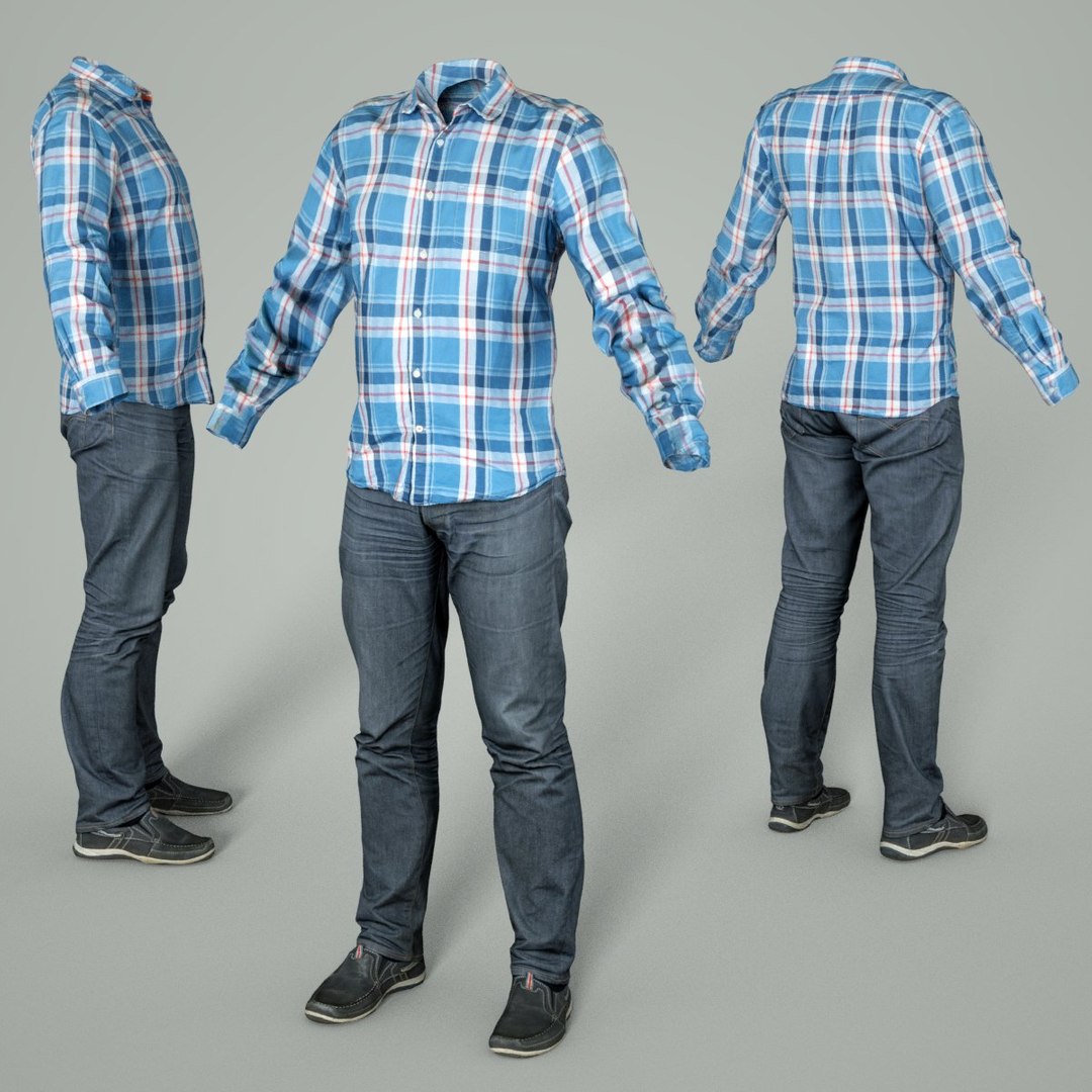 Male Clothing Outfit 3D Model - TurboSquid 1329845