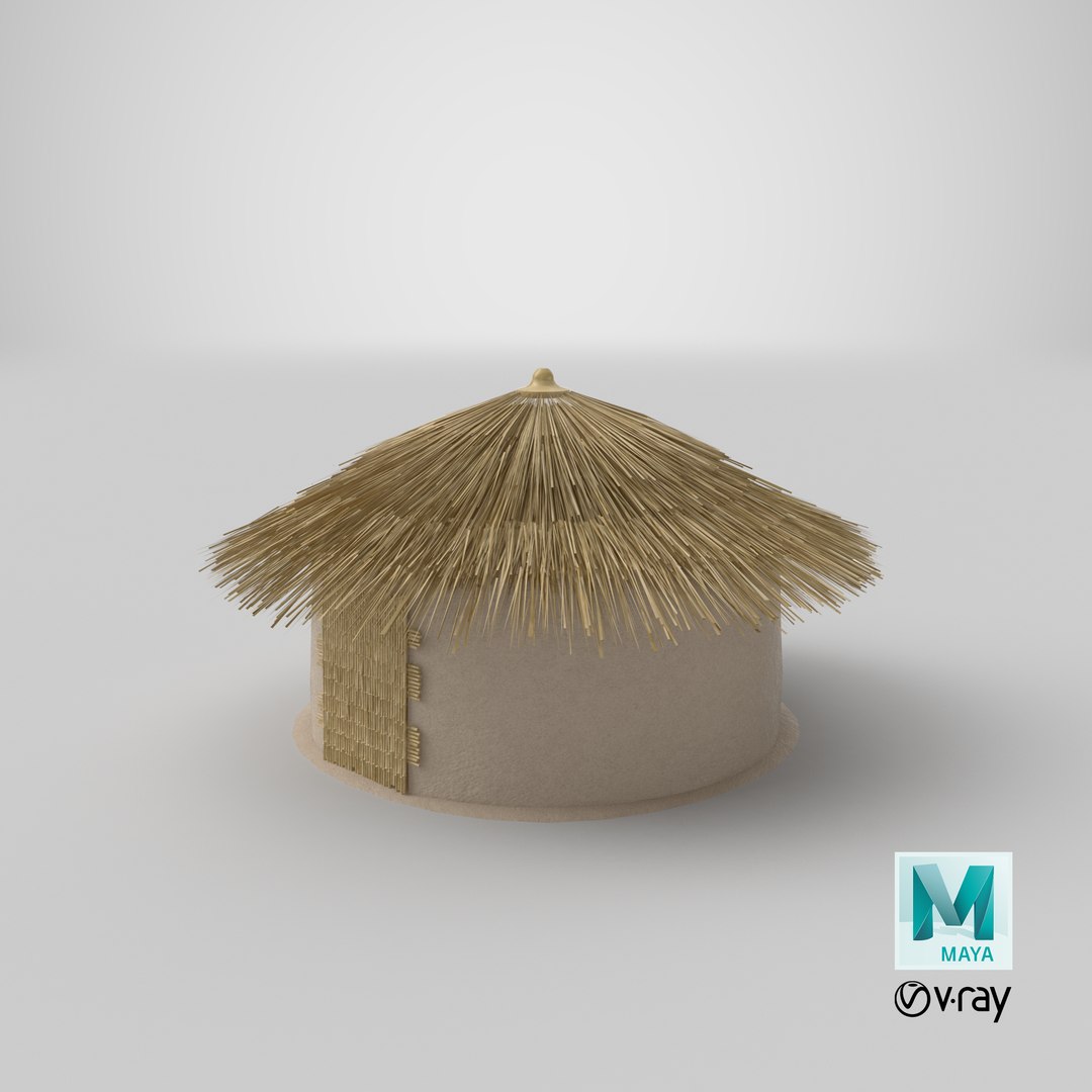 3D Model African Thatched Hut - TurboSquid 1781395