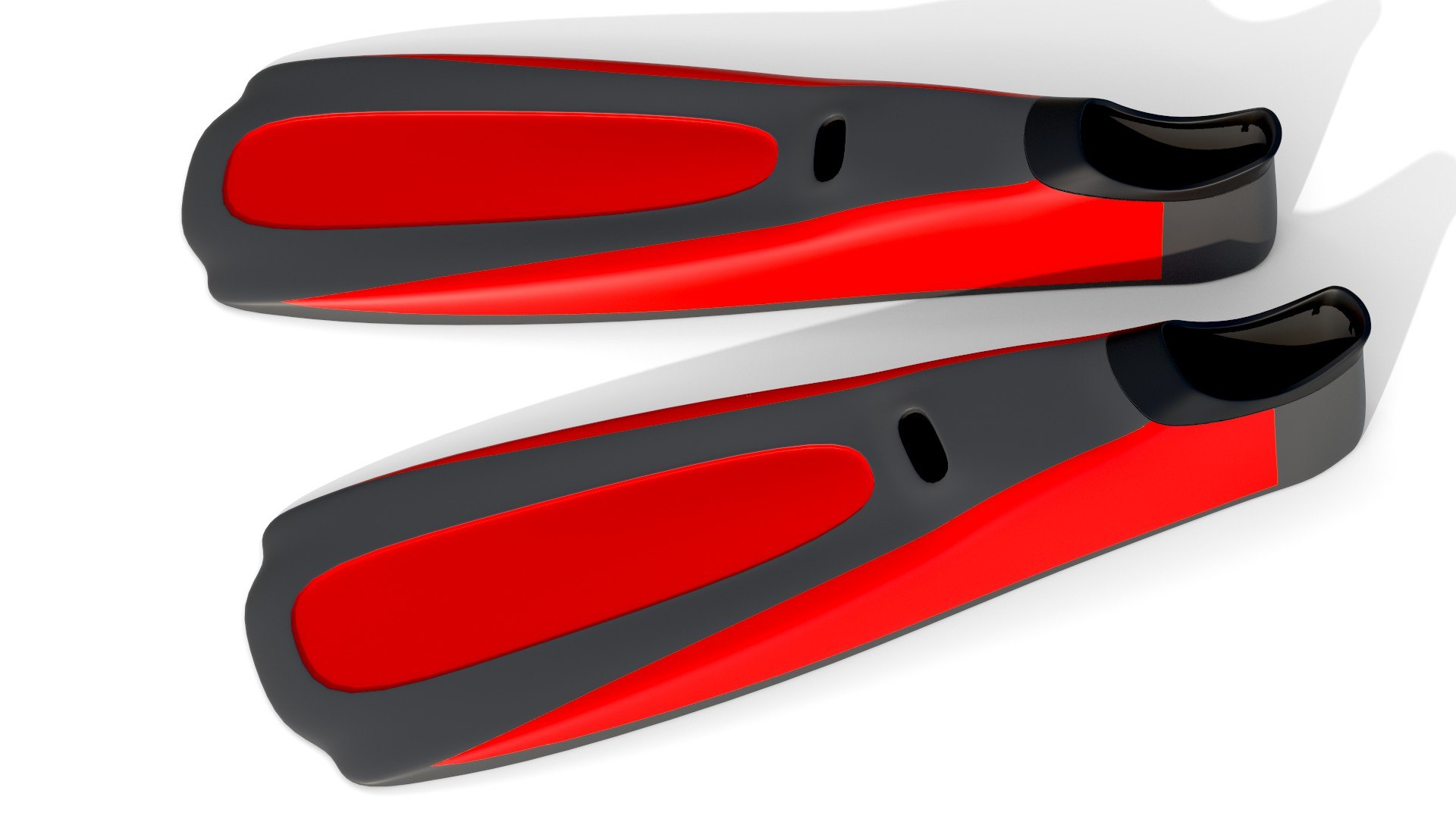 3D Dive Flippers Red - TurboSquid 2150987
