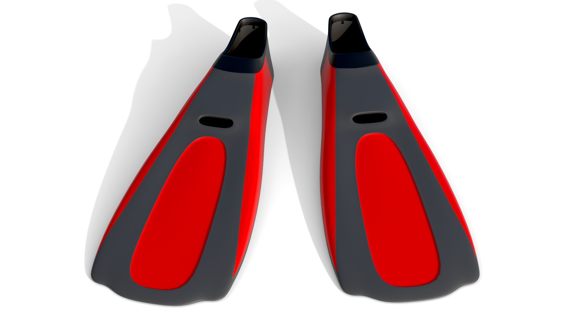 3D Dive Flippers Red - TurboSquid 2150987