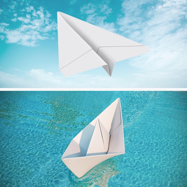 paper plane 3d model