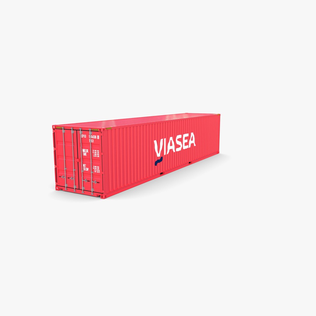 40ft Shipping Container Viasea Model - TurboSquid 1838094