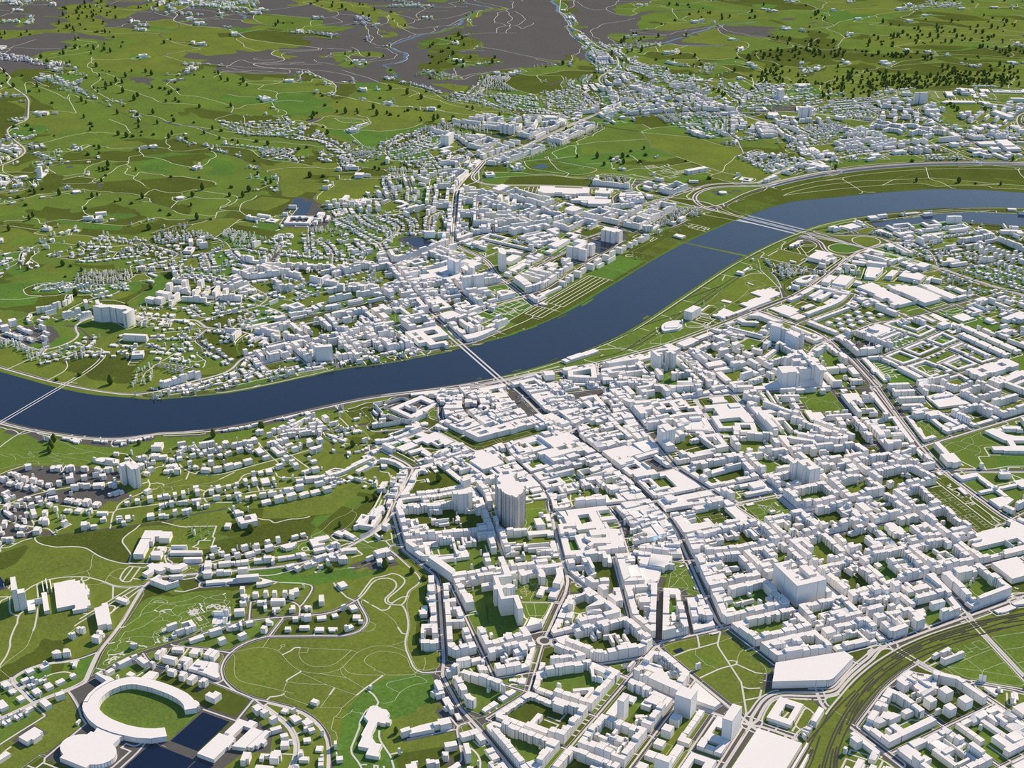 Buildings Houses Maps 3D Model - TurboSquid 1633960