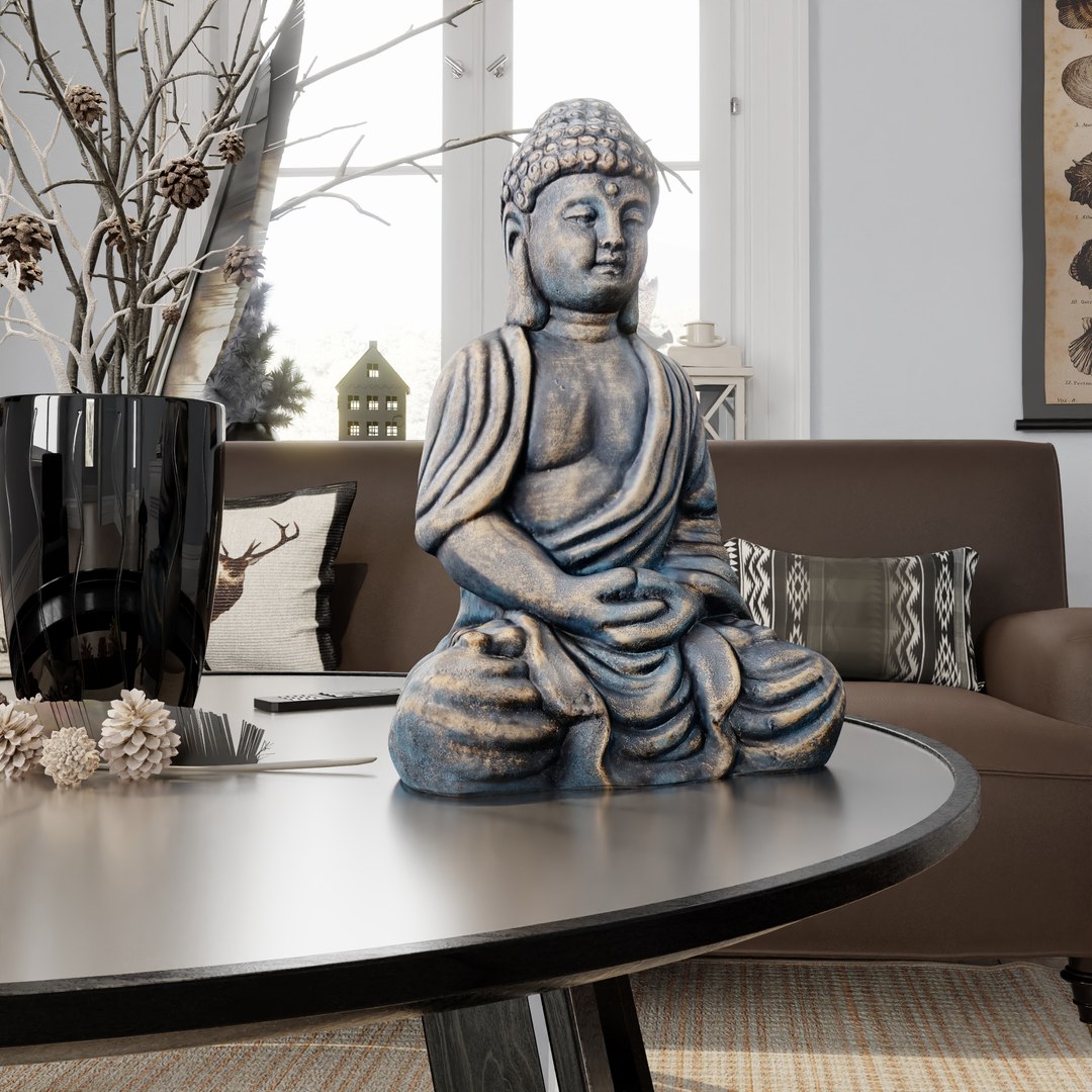 3D Buddha Pack Photorealistic PBR Low-poly 3D Model - 4 Buddhas ...