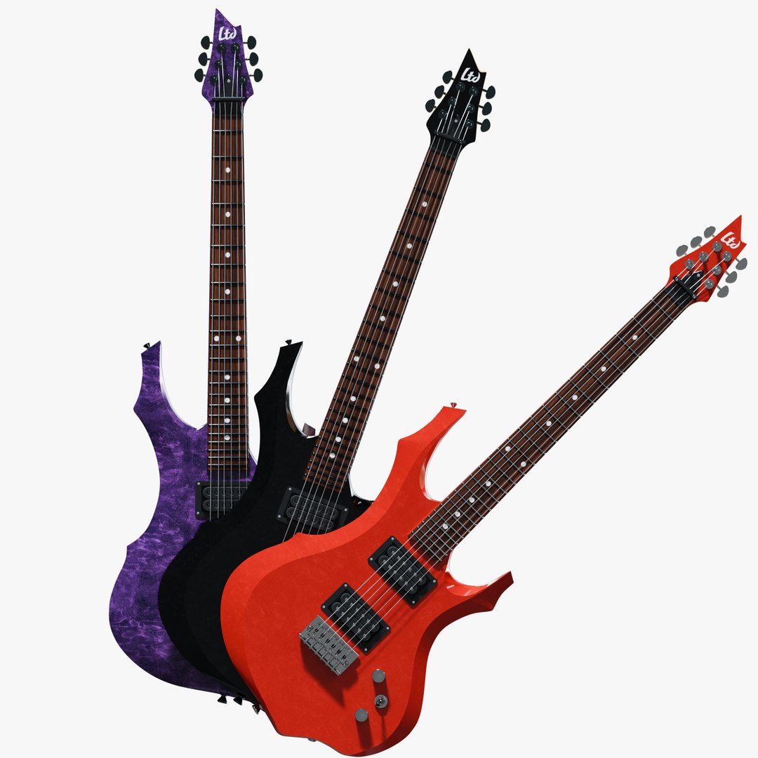 ESP LTD Electric Guitar Bundle PBR 3D Model - TurboSquid 2518955