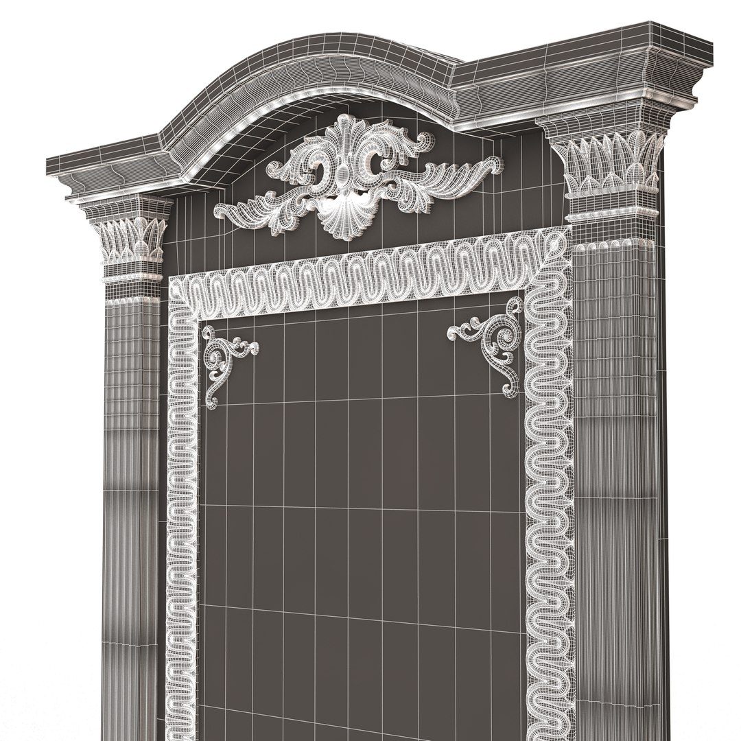 Carved Classic Mirror 05 3D Model - TurboSquid 2330525