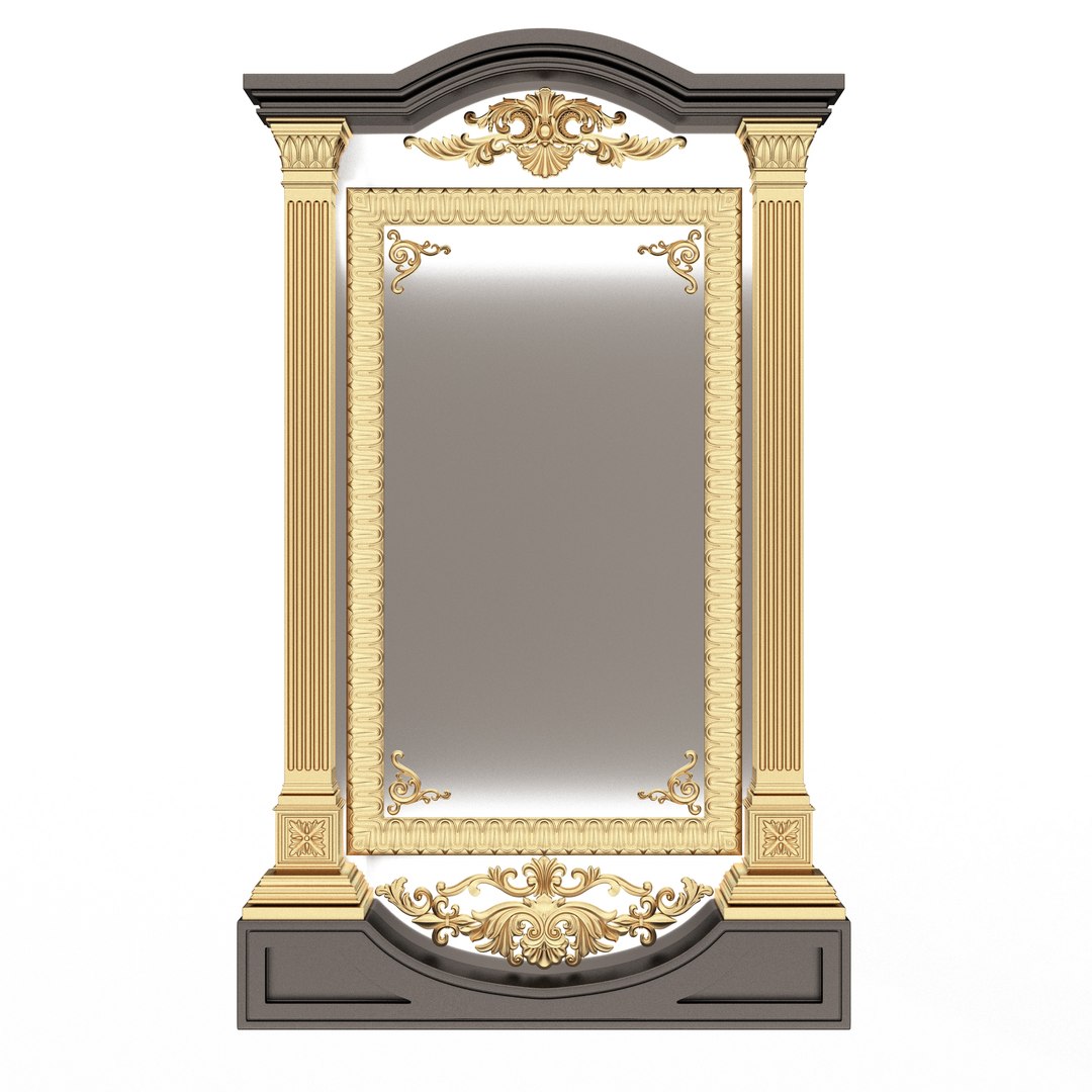 Carved Classic Mirror 05 3D Model - TurboSquid 2330525