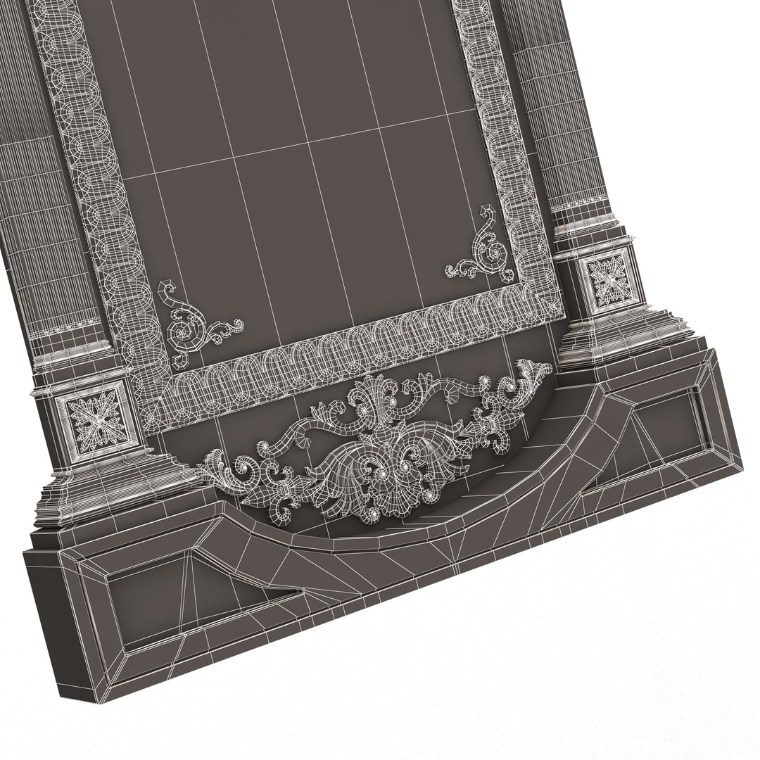 Carved Classic Mirror 05 3D Model - TurboSquid 2330525