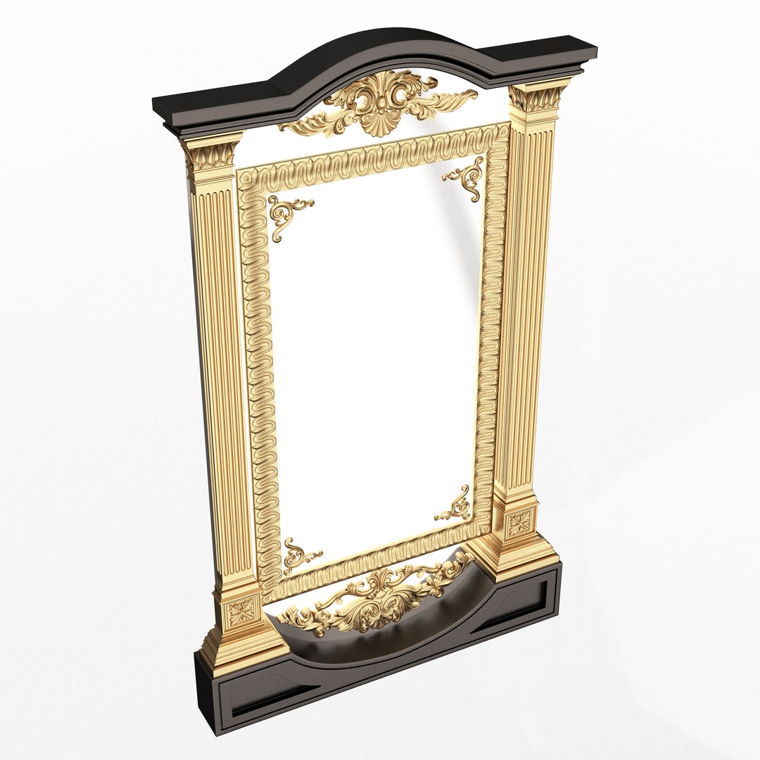 Carved Classic Mirror 05 3D Model - TurboSquid 2330525