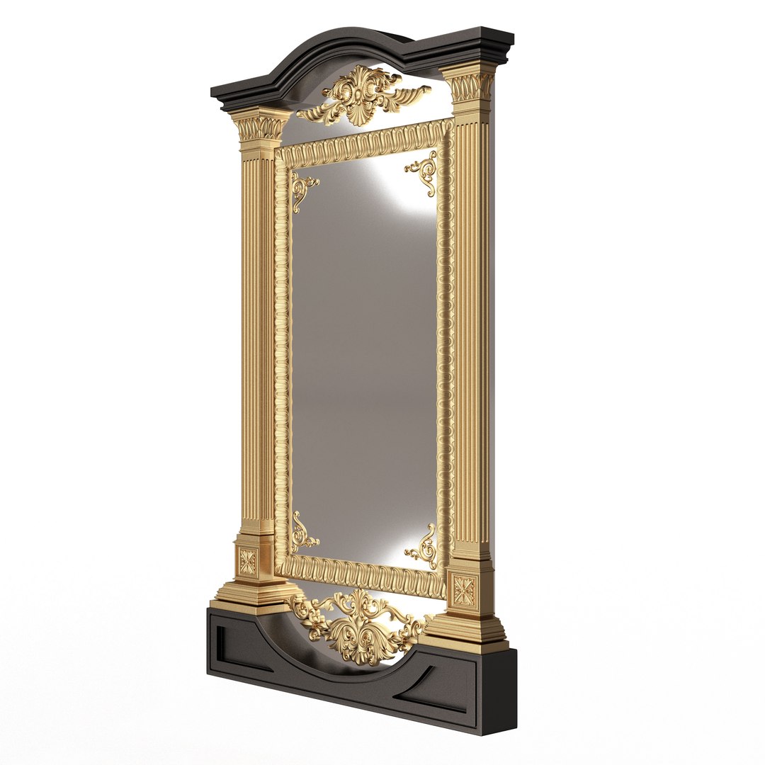 Carved Classic Mirror 05 3D Model - TurboSquid 2330525